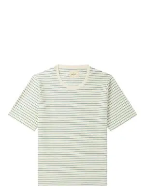 Folk Folk - Striped Cotton T-Shirt - Men - Neutrals - XS Neutrals