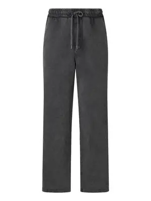 CORRIDOR Straight-leg Cotton-jersey Sweatpants - Black