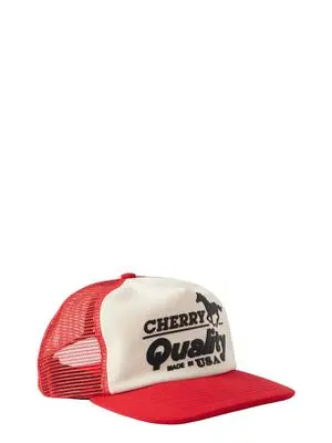 CHERRY LOS ANGELES Printed Foam And Mesh Trucker Cap - Red