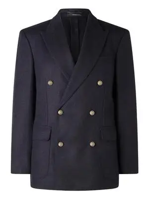 Dunhill Double-breasted Cashmere Blazer - Blue