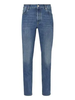 Brunello Cucinelli Slim-fit Straight-leg Jeans - Blue