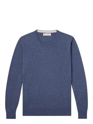 Brunello Cucinelli Slim-fit Cashmere Sweater - Blue