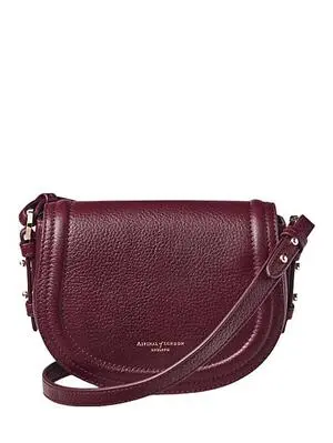 ASPINAL OF LONDON Stella Small Leather Satchel Bag - Burgundy