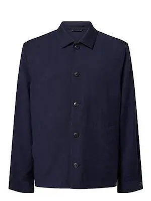 Sunspel Regular-fit Welt-pocket Wool Jacket - Navy