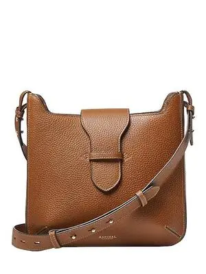 ASPINAL OF LONDON Ella Hobo Leather Cross-Body Bag Tan
