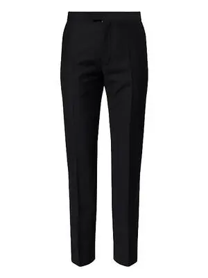 OSCAR JACOBSON Wool Tuxedo Trousers - Black