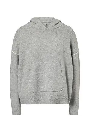 Calvin Klein Oversized Contrast-seam Plush-terry Hoody - Grey Heather