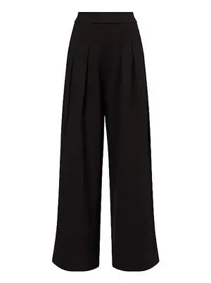 ME+EM Wide-leg Stretch-woven Trousers - Black