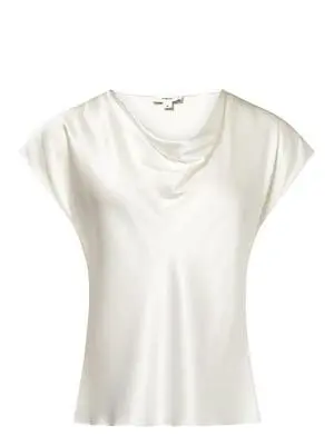 Vince Cowl-neck Silk Top - Off White