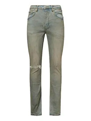 PURPLE BRAND Slim Fit Distressed Denim Jeans - Dirty Wax