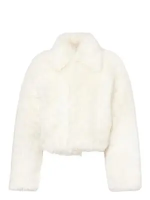 Bottega Veneta Cropped Fur Jacket - Off White