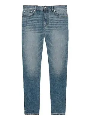 REISS Picton Slim-fit Stretch-cotton Jeans - Washed Indigo Green Cast