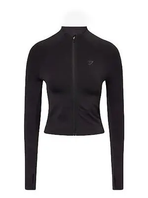GYMSHARK Soft Sculpt Zip Up Tech-knit Jacket - Gs Black