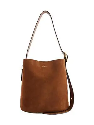 COACH® Bleecker Foil-print Logo Bucket Bag - B4/warm Brown