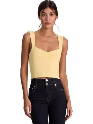 Alice + Olivia Edin Sweetheart Tank - Yellow