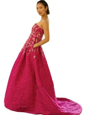 Sachin & Babi Embroidered Kiran Gown - Red