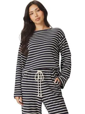 Splendid Livie Stripe Pullover - Navy