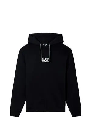 Emporio Armani Visibility Cotton Hooded Sweatshirt - Black