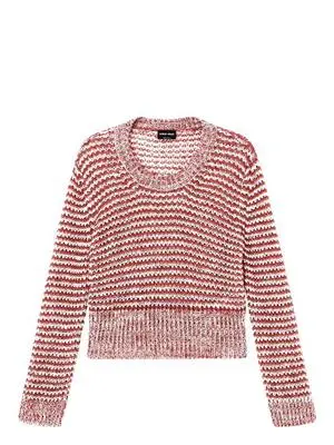 Giorgio Armani Linen-blend Crew-neck Jumper - Stripe