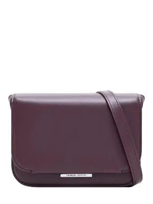 Giorgio Armani Leather Shoulder Bag - Red