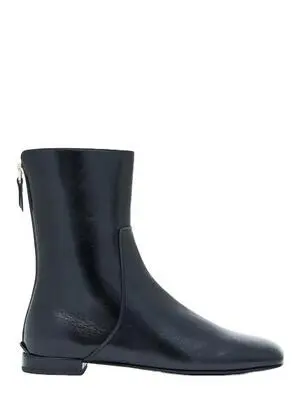 Giorgio Armani Patent-leather Ankle Boots - Black