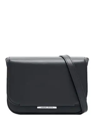 Giorgio Armani Leather Shoulder Bag - Black