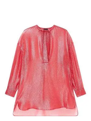 Giorgio Armani Silk Blend Oversized Shirt - Pink