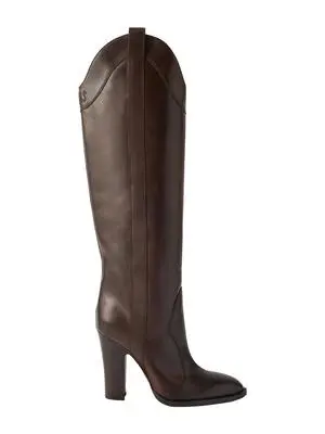 Paris Texas Lavinia Leather Knee Boots - Brown