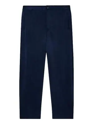 Giorgio Armani Cupro-blend Flat-front Trousers - Navy