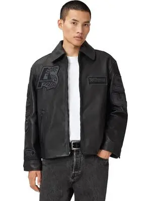 ALLSAINTS Williams X Garrison Leather Jacket - Black