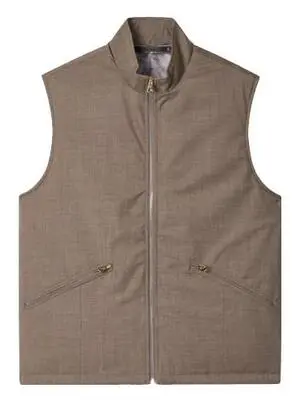 Paul Smith Melange 'storm System' Wool Gilet - Brown