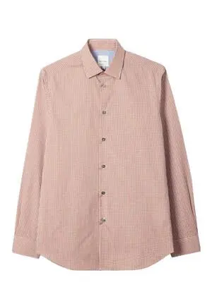 Paul Smith Tailored-fit Rust Gingham Shirt - Orange