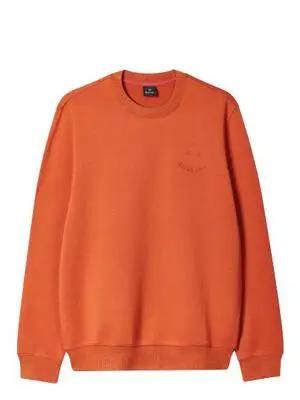 Paul Smith Embossed 'happy' Crew Neck Sweater - Red