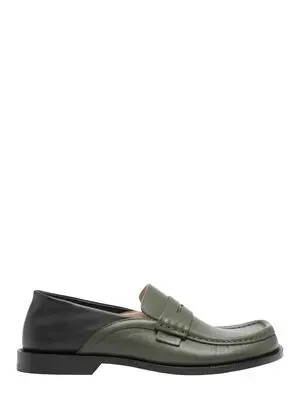 Loewe Campo Leather Loafers - Green