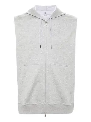 Brunello Cucinelli Sleeveless Hoodie - Grey