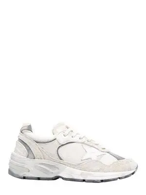 GOLDEN GOOSE Running Dad Leather Sneakers - Silver