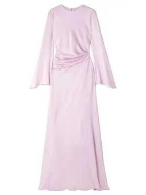 Alexander McQueen Gathered Satin-crepe Gown - Pink