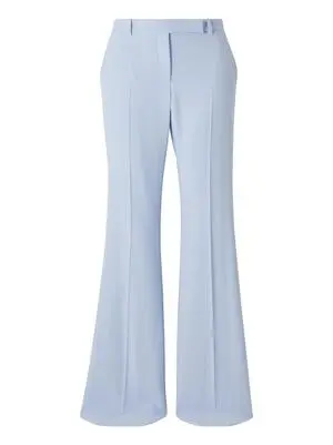 Alexander McQueen Crepe Flared Pants - Blue