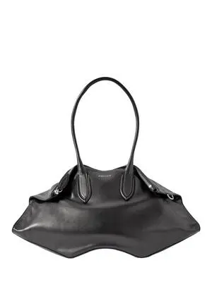 Alexander McQueen Manta Leather Shoulder Bag - Black