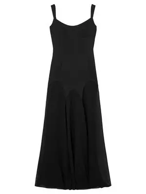 Alexander McQueen Paneled Satin-crepe Gown - Black