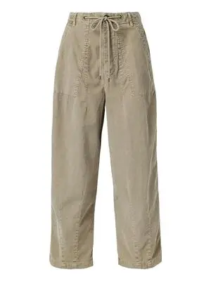JAMES PERSE Cotton-Blend Corduroy Barrel-Leg Pants Beige