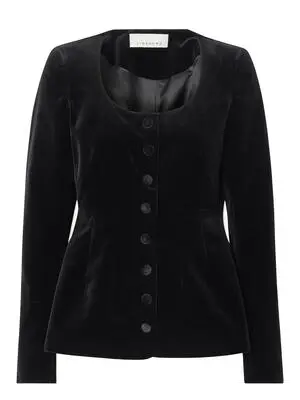 LIBEROWE Wool-blend Velvet Blouse - Black