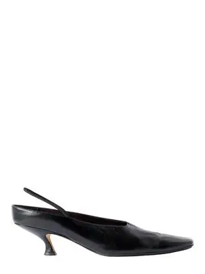 Calvin Klein Anna Convertible Leather Mules - Black