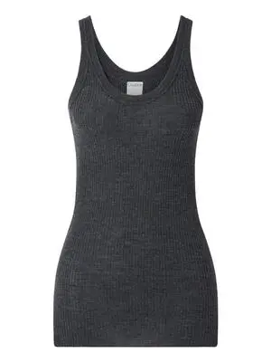 Calvin Klein Ella Ribbed Wool Tank - Gray