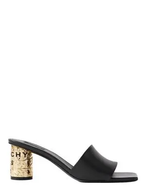 Givenchy Tape Leather Mules - Black