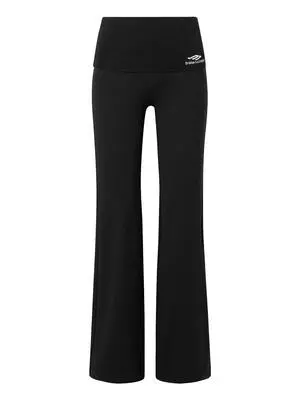 BALENCIAGA Embroidered Jersey Flared Leggings