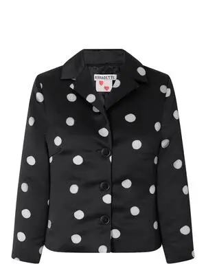 Bernadette Elle Polka Dot Duchesse-satin Jacket - Black