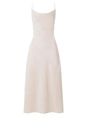 Calvin Klein Jasmine Draped Midi Dress - Cream