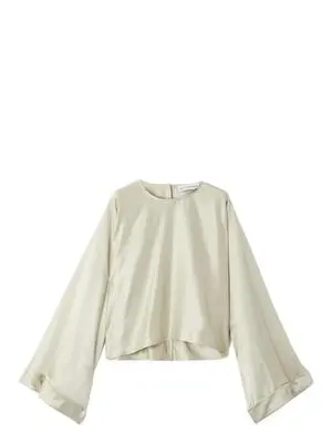 Altuzarra Jonty Satin Blouse - Neutrals