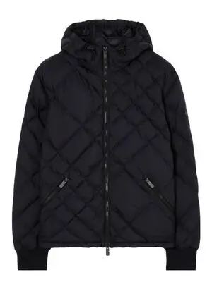 Burberry Check-stitch Puffer Jacket - Navy